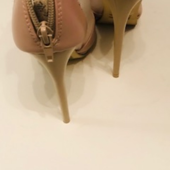 Shoes | Nude And Mesh Stiletto Bootie | Poshmark